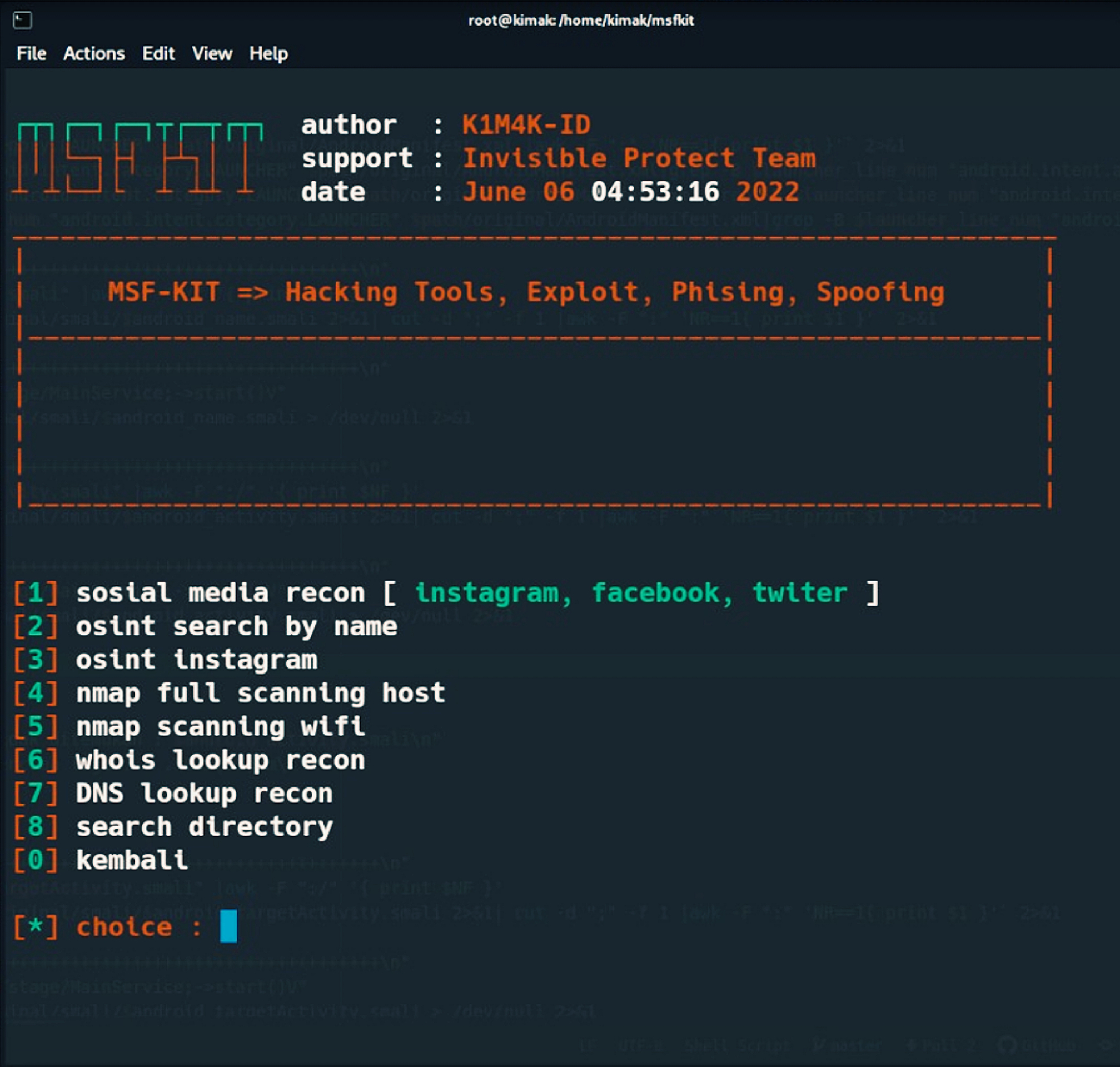Github Whiteh4twolf Msfkit