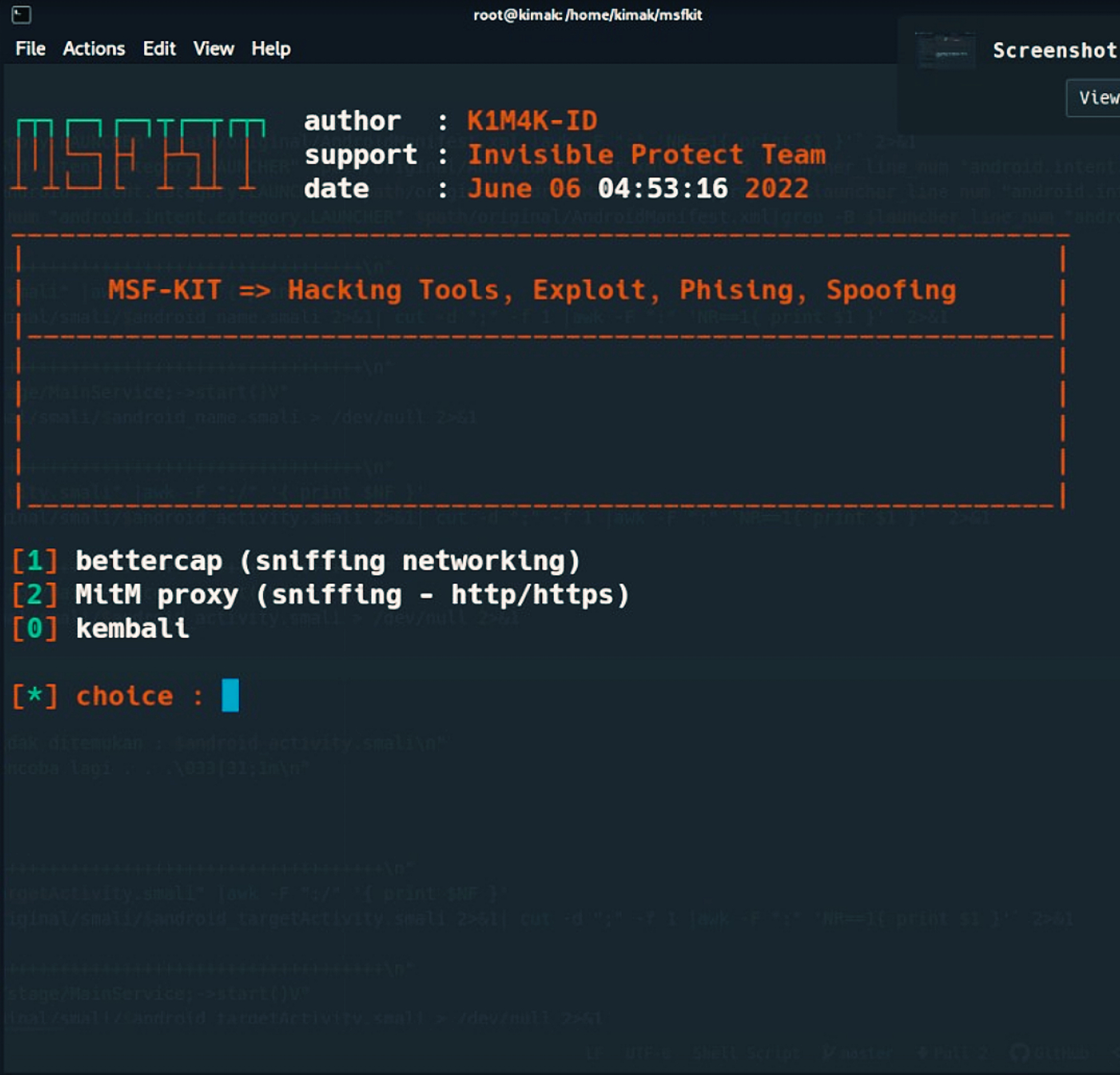 GitHub - Whiteh4tWolf/Msfkit