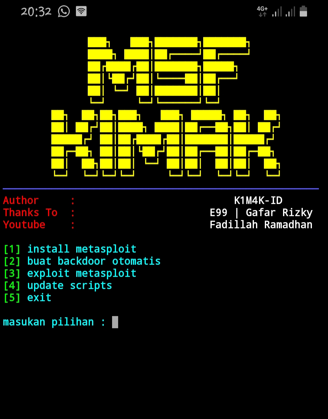 GitHub - kudil253/msfkit: MSFKIT adalah tools untuk meretas android