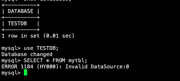 ERROR 1184 (HY000): Invalid DataSource:0 · Issue #2605 · MyCATApache/Mycat-Server · GitHub