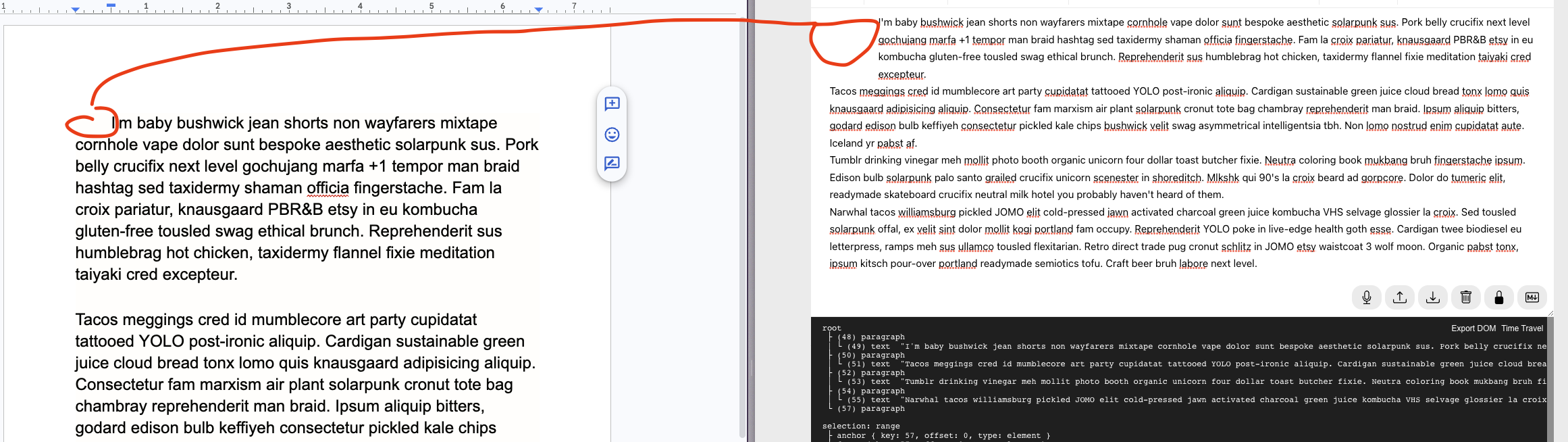 Bug: Cannot paste google doc indented paragraph correctly · Issue #4826 · facebook/lexical · GitHub