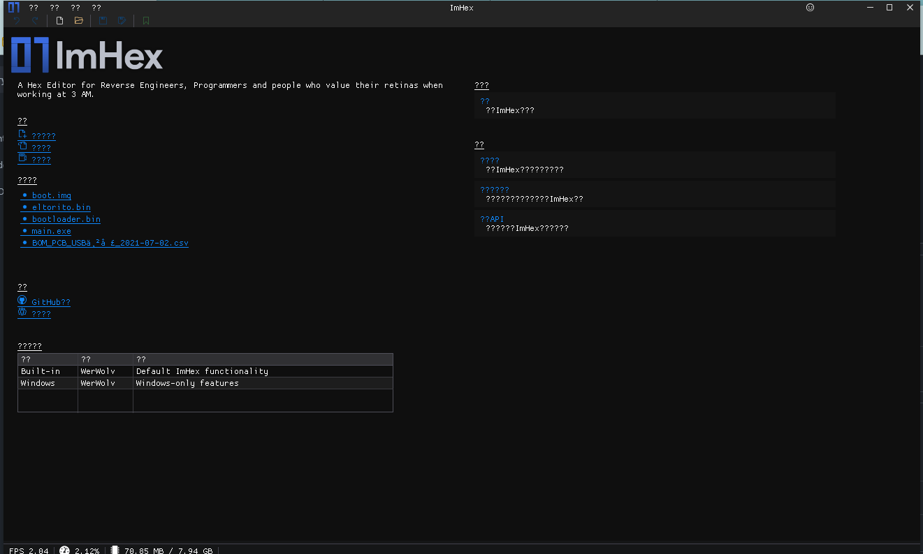 Could not renderering Chinese · Issue #286 · WerWolv/ImHex · GitHub