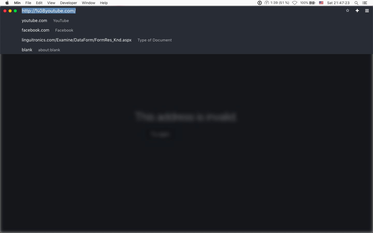 Searchbar bugs on Mac and other questions · Issue #692 · minbrowser/min · GitHub
