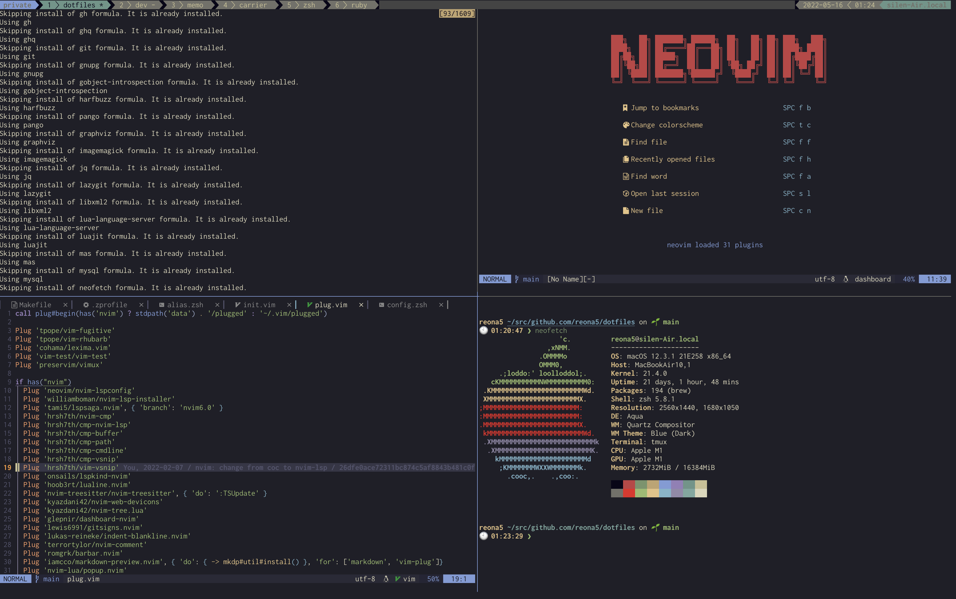 GitHub - reona5/dotfiles: The dotfiles updated from time to time. Editor: NeoVim; Shell: zsh ...