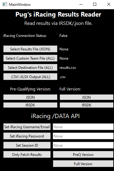 GitHub - NecronicalPug/PiRRR: Pug's iRacing Results Reader is meant to make it easier for league ...