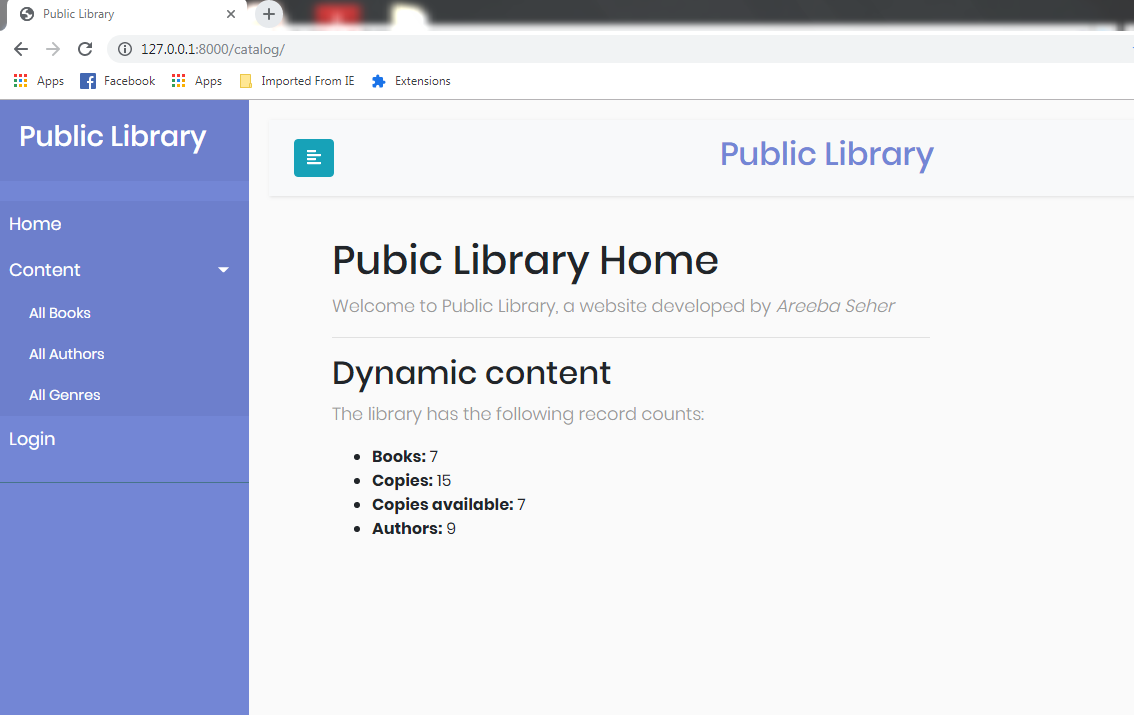 GitHub - Areeba-Seher04/Django-local-library
