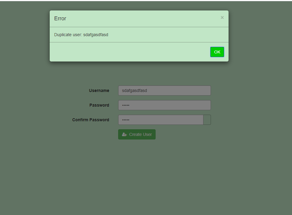 A Duplicate User Problem Was Encountered Using Edgex Ui Go · Issue 235 · Edgexfoundryedgex Ui
