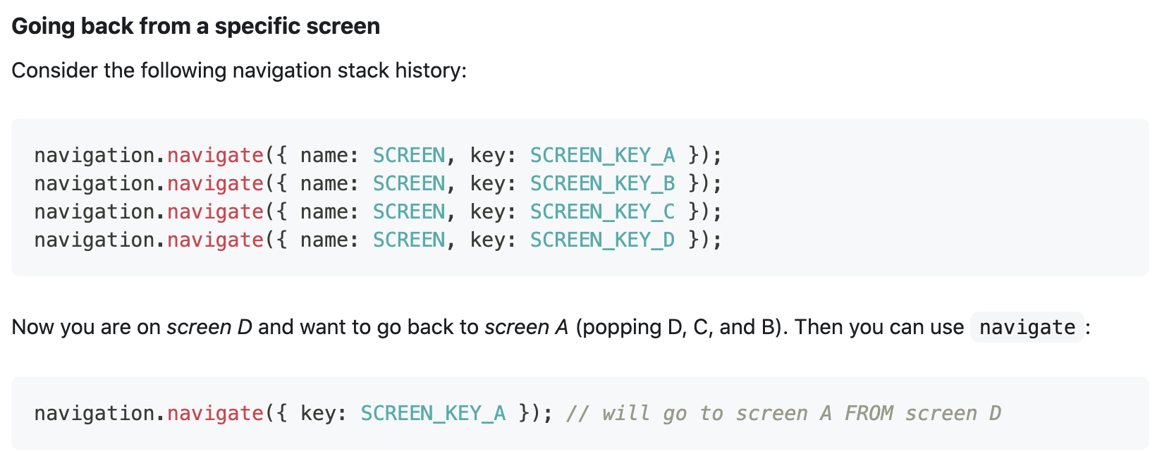 There is no actual support for going back to specific screen in v5.x.x · Issue #8382 · react ...