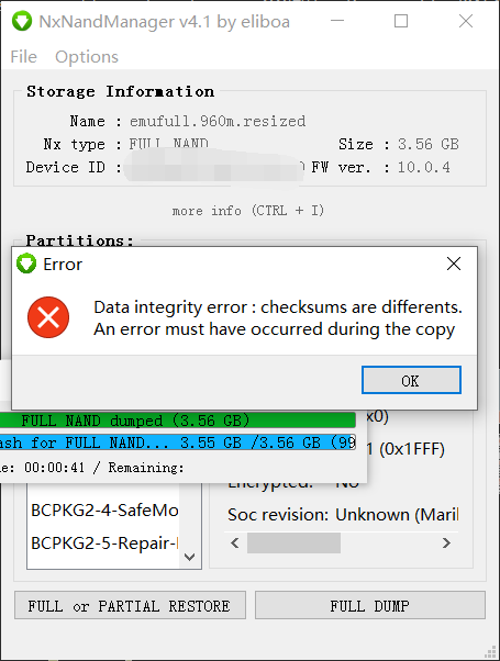 [Bug] Regarding partitial NAND backup incompatibility · Issue #37 · eliboa/NxNandManager · GitHub