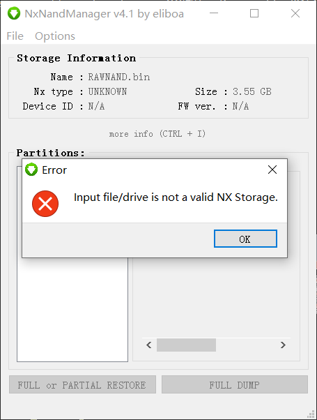 [Bug] Regarding partitial NAND backup incompatibility · Issue #37 · eliboa/NxNandManager · GitHub