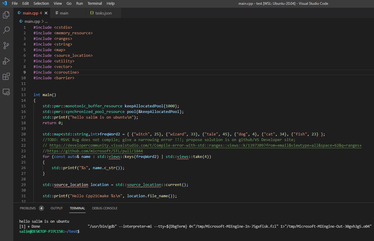 gcc 11.1 on WSL Ubunto 20.04 does not give correct output · Issue ...