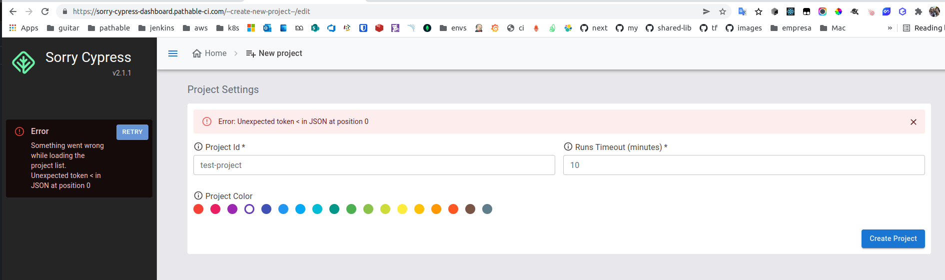 Sorry Cypress Error Something Went Wrong While Loading The Project List Unexpected Token