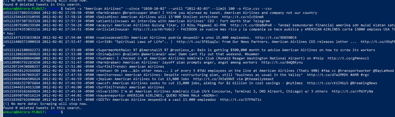 Work around for Linux and MacOs systems by MarcosFP97 · Pull Request #1272 · twintproject/twint ...