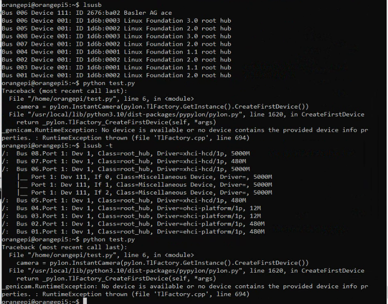 No Device Is Available · Issue 621 · Basler Pypylon · Github