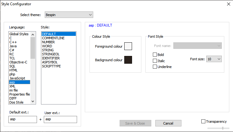 Sorting or searching for a language in the style configurator · Issue #11421 · notepad-plus-plus ...