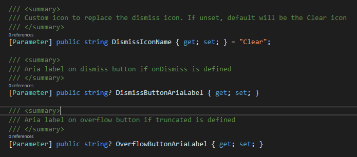 Unused parameters in BitMessageBar Component · Issue #641 · bitfoundation/bitplatform · GitHub