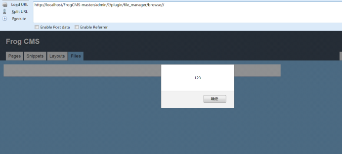 The FrogCMS 0.9.5 has xss in http://localhost/FrogCMS-master/admin/?/plugin/file_manager/create ...