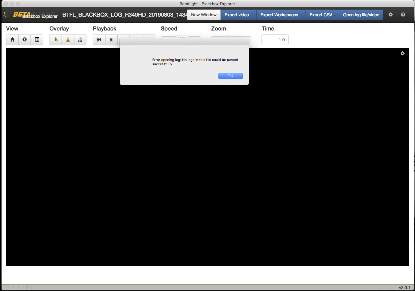 Blackbox Log Viewer 3.3.1 MacOS : error opening log · Issue #8654 · betaflight/betaflight · GitHub