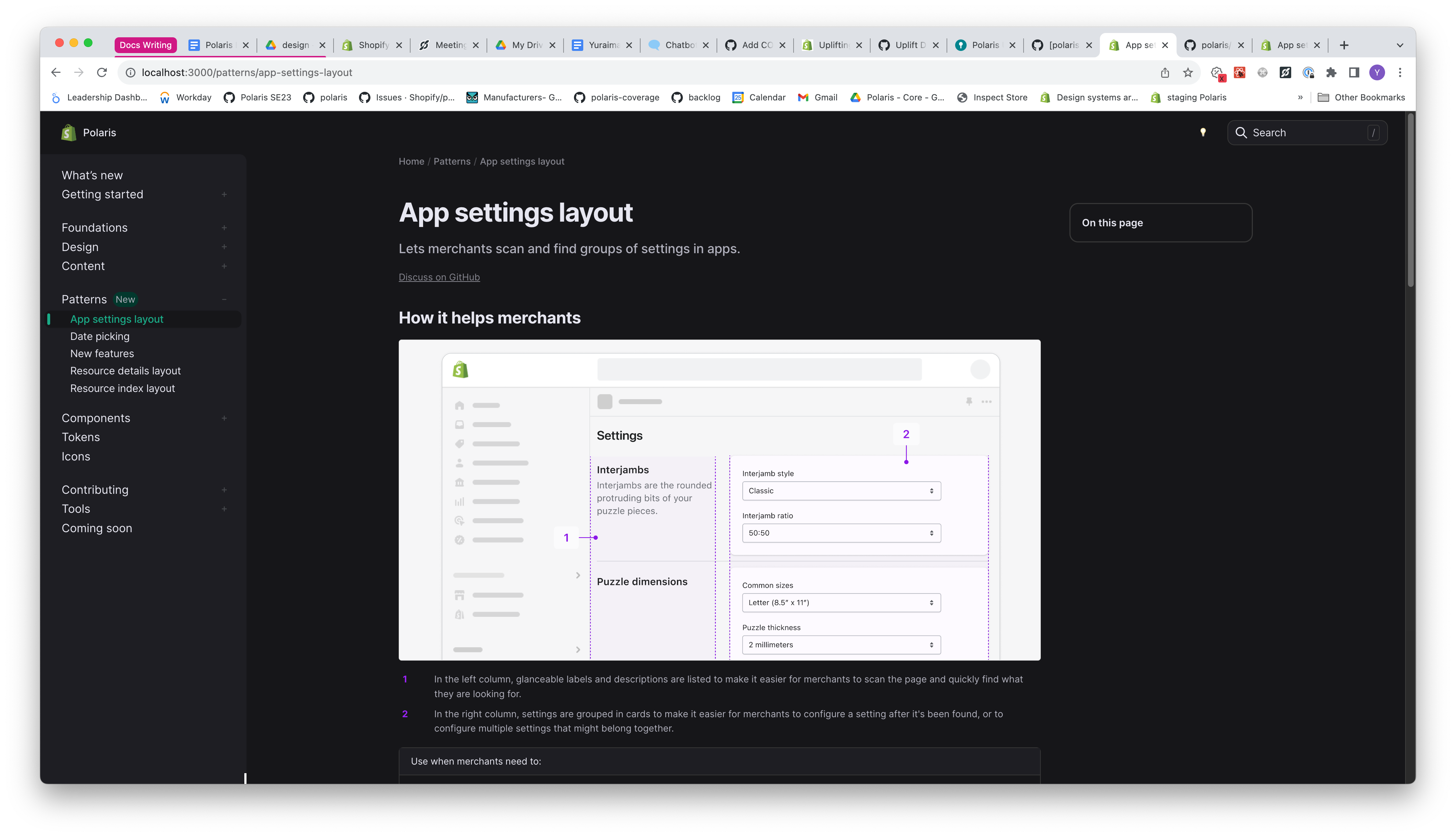`patterns` Table Of Contents Not Being Populated · Issue 10752 · Shopifypolaris · Github 