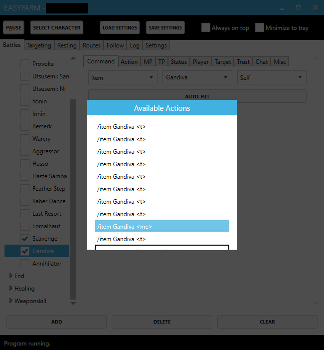 /item (Gandiva or Annihilator) · Issue #415 · EasyFarm/EasyFarm · GitHub