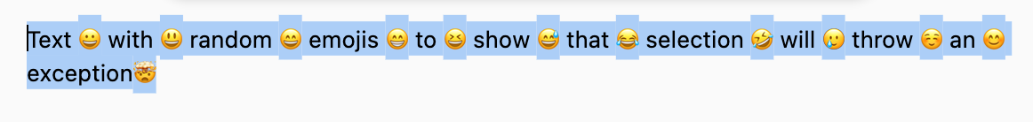 StateError caused by `SuperSelectableTextState.getCharacterBox` as it tries to access the first ...