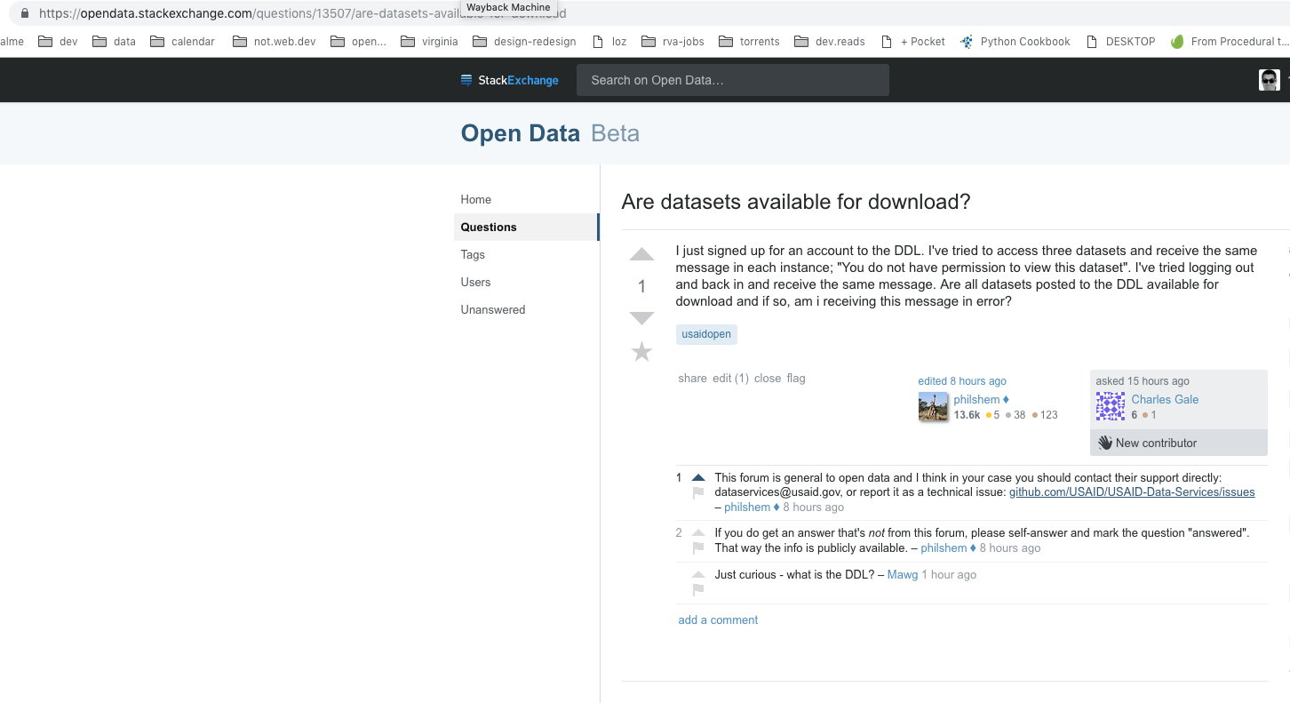 Pointing to Open Data SE · Issue #30 · USAID/USAID-Data-Services · GitHub