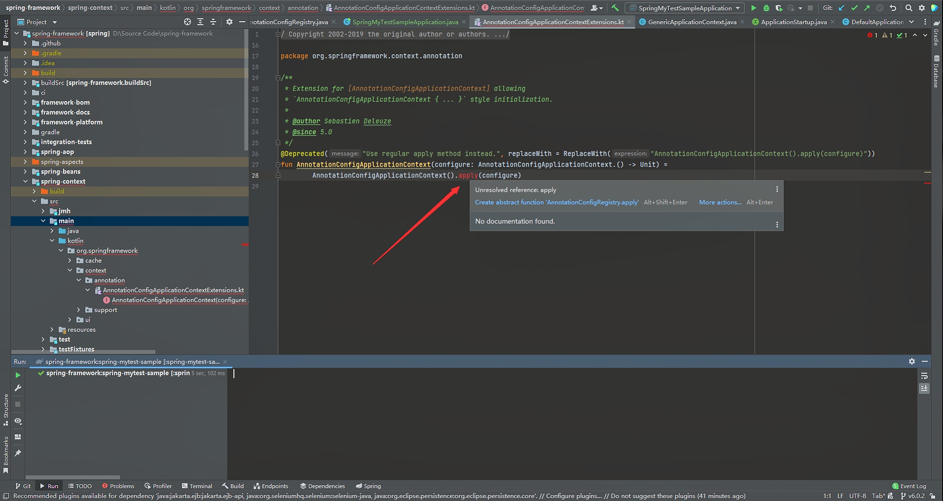 Spring v6.0.2 compiled, why can't find AnnotationConfigApplicationContext class this function ...
