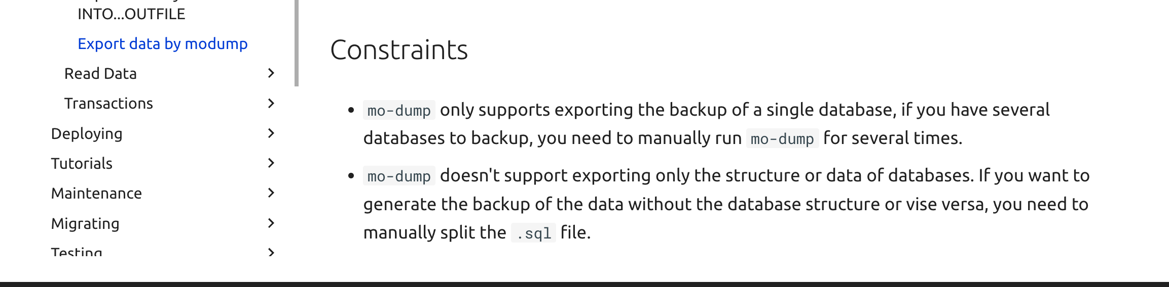 [Feature Request]: mo-dump supports dumping database and table definitions only without data ...