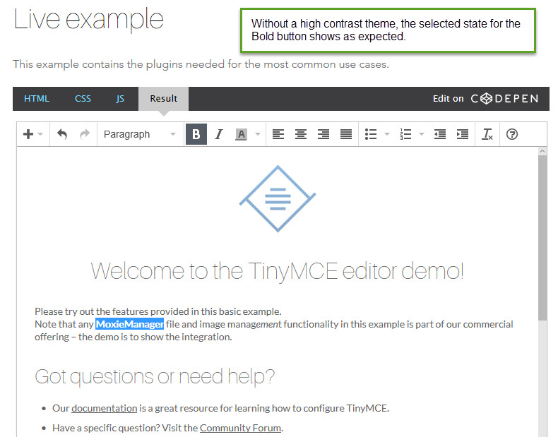 Accessibility Selected Toolbar Buttons Are Not Distinguishable From Other Buttons In Hc Theme