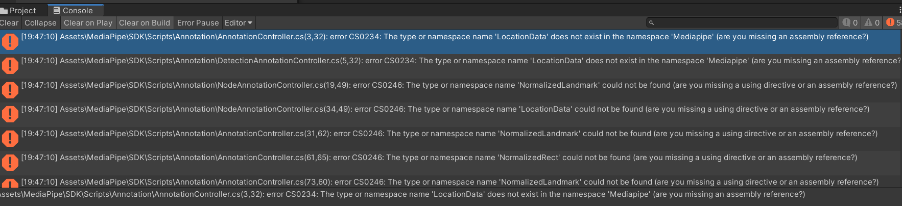 Unity scripts errors · Issue #62 · homuler/MediaPipeUnityPlugin · GitHub