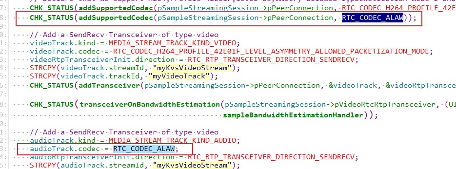 Question Pcma Audio Alaw Stream Using Kvswebrtcclientmaster Cannot Be Played On The Kvs