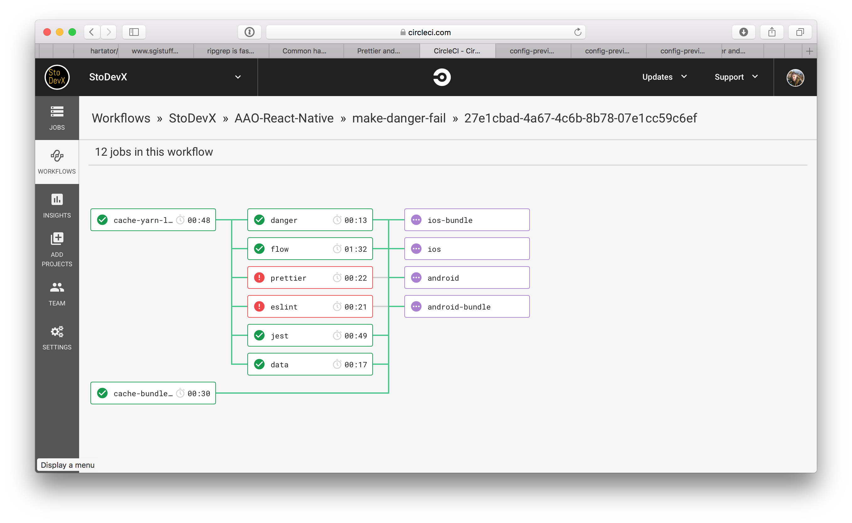 Prettier and Danger are not reporting code style issues where they should · Issue #2993 ...