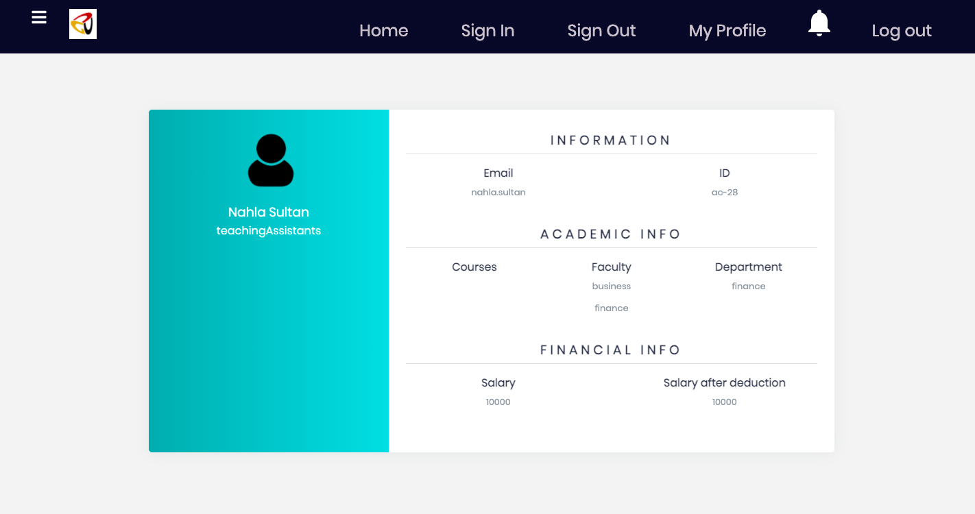 GitHub - NahlaSultan/university-staff-portal: Staff member portal ...