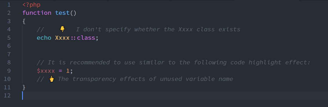 Set highlight color for nonexistent `Xxxx::class` · Issue #1326 · bmewburn/vscode-intelephense ...