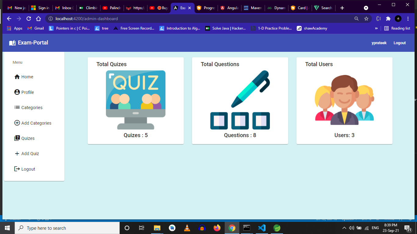 GitHub - Prateek447/Exam-Portal: Exam-Portal using Angular and Spring Boot