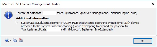 Start in single user mode: microsoft/mssql-server-linux:2017-latest ...