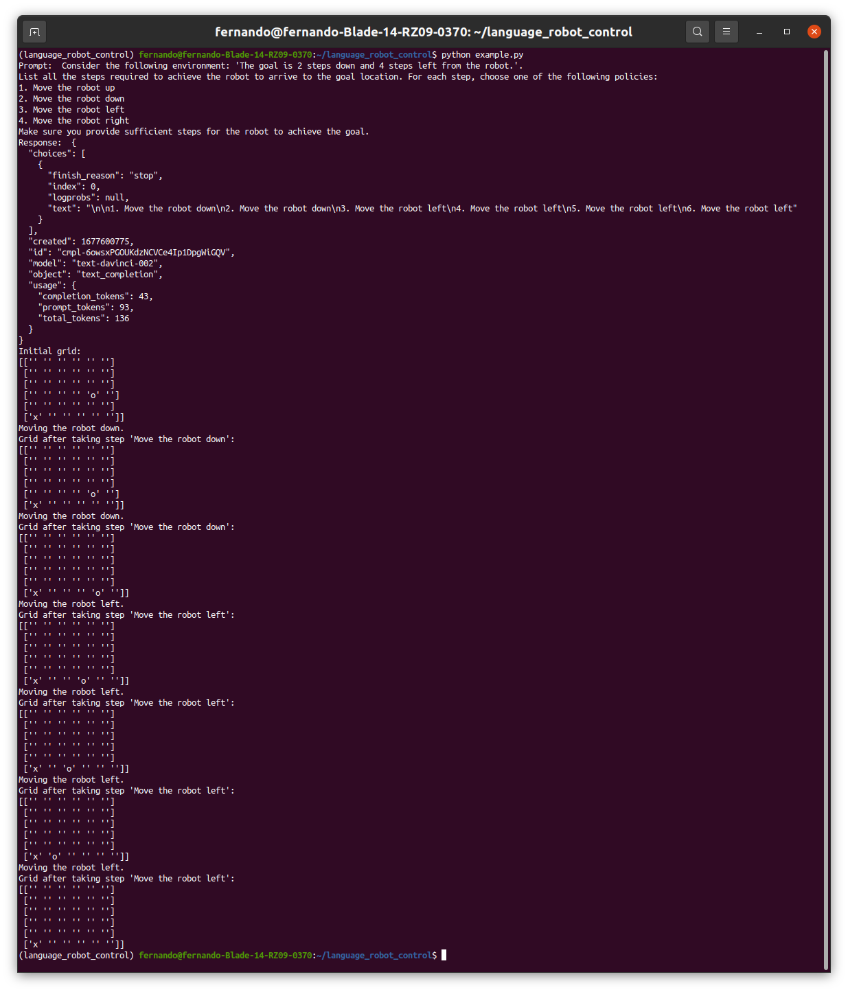 GitHub - feracero/language_robot_control: Using language for robot control.