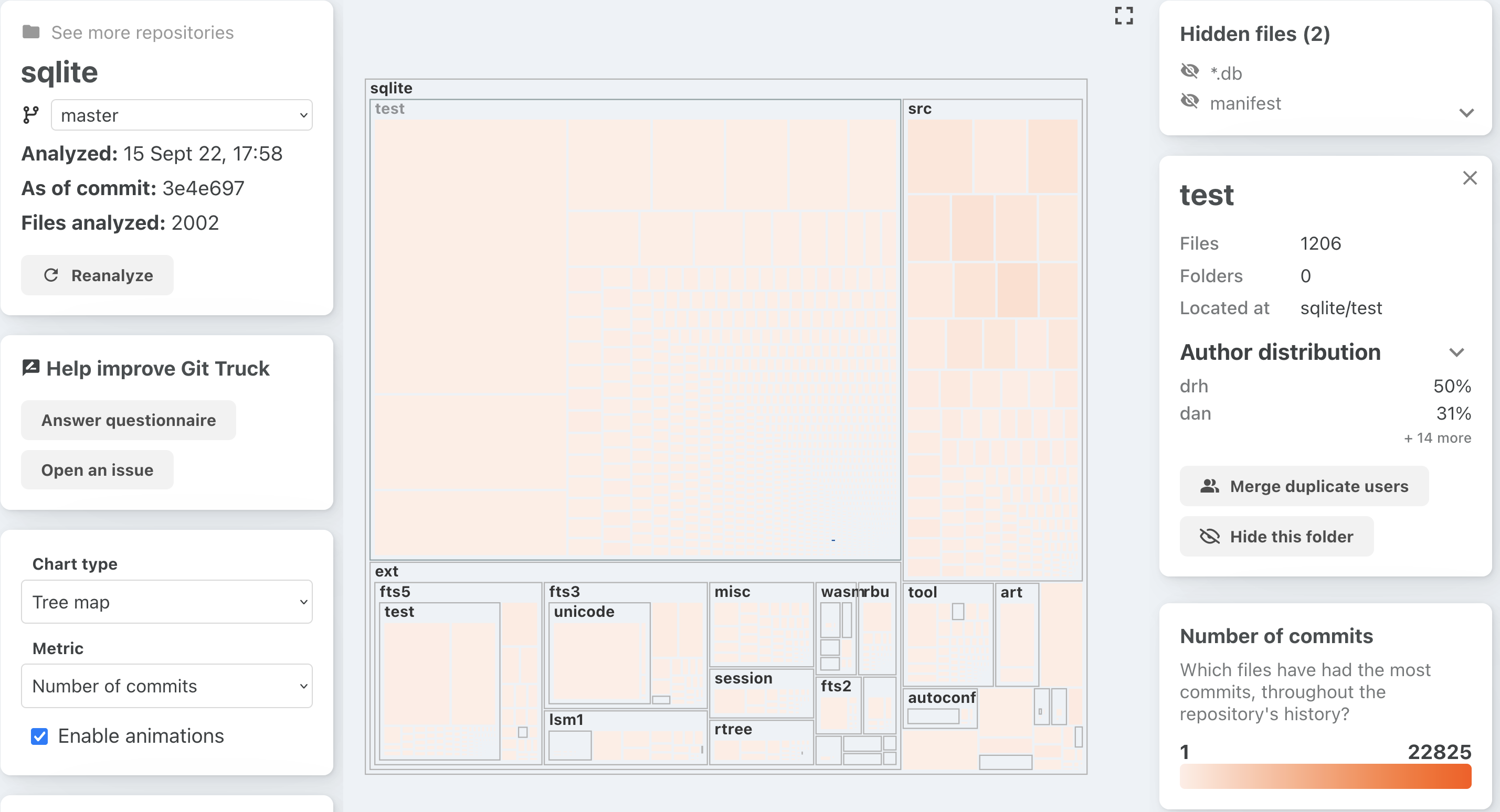 adapting the color scale after removing outlier · Issue #588 · git-truck/git-truck · GitHub