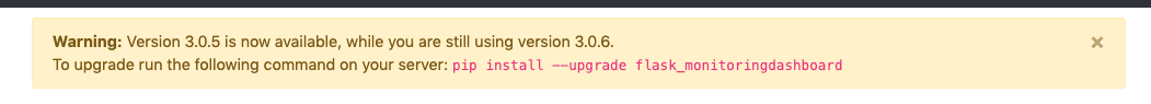 Upgrade Message Is Broken · Issue 277 · Flask Dashboardflask Monitoringdashboard · Github