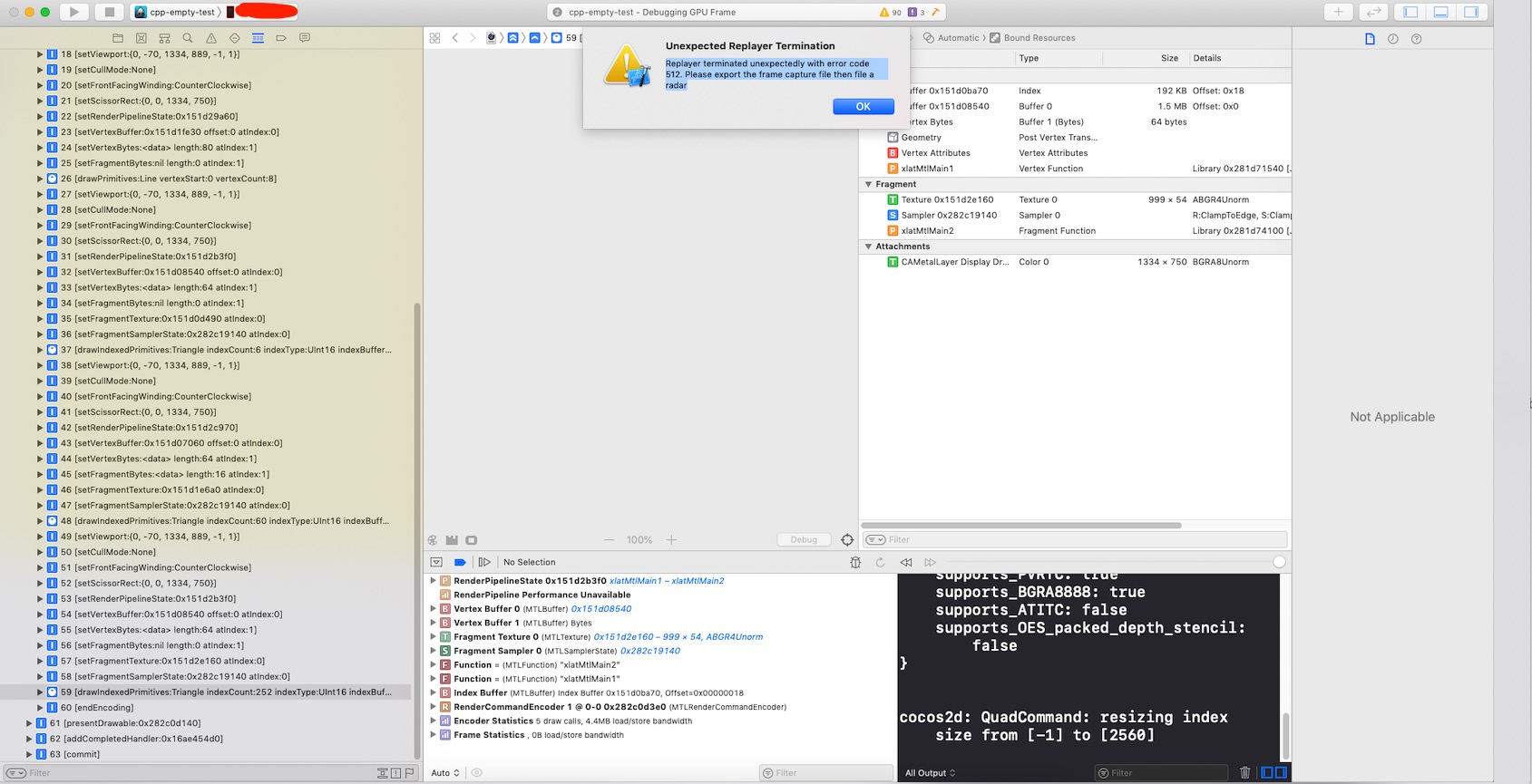 Xcode "Capture GPU Frame" feature is not with cocos2d-x 4.0 · Issue #20535 · cocos2d/cocos2d-x ...