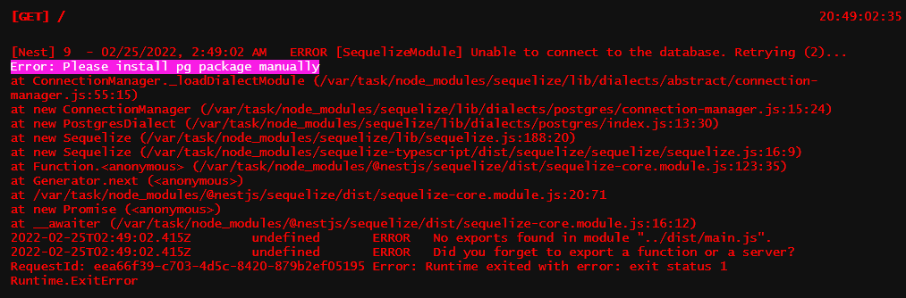 Error: Please install pg package manually · vercel community · Discussion #234 · GitHub