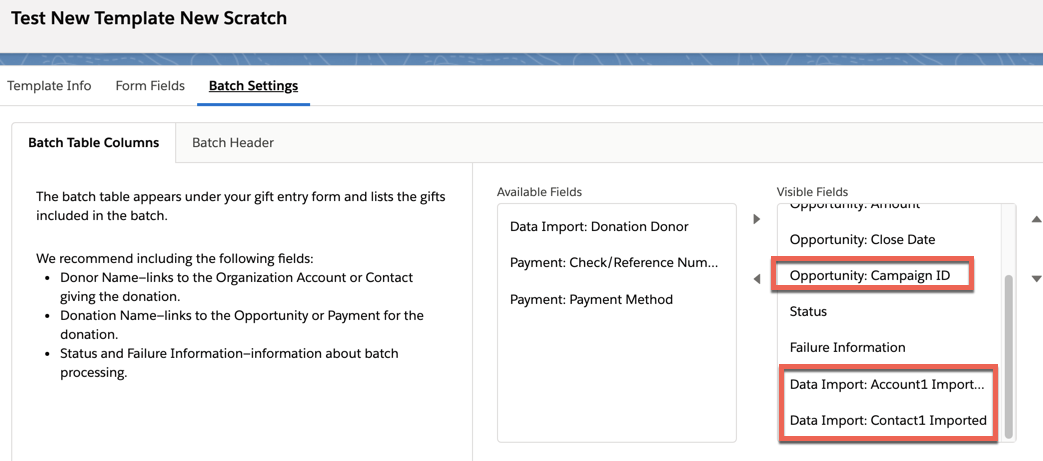 Batch Gifts Table Does Not Display Columns for Lookup Fields · Issue ...