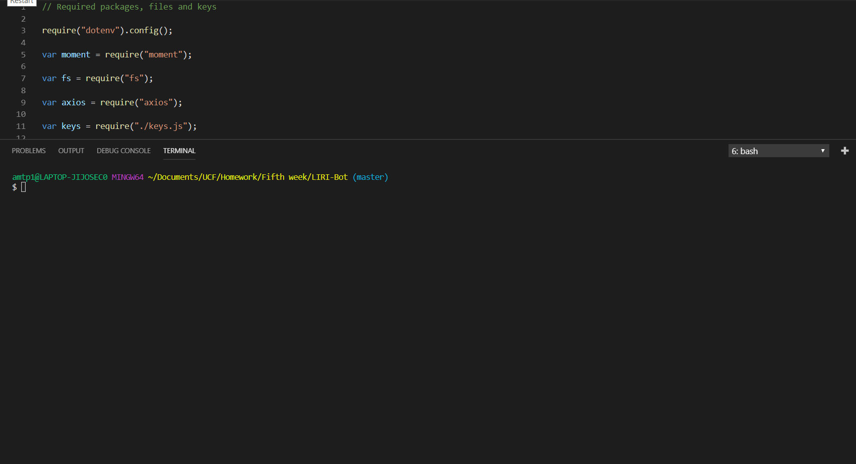 GitHub - abrahammtp/LIRI-Bot: LIRI is a Language Interpretation and Recognition Interface. LIRI ...
