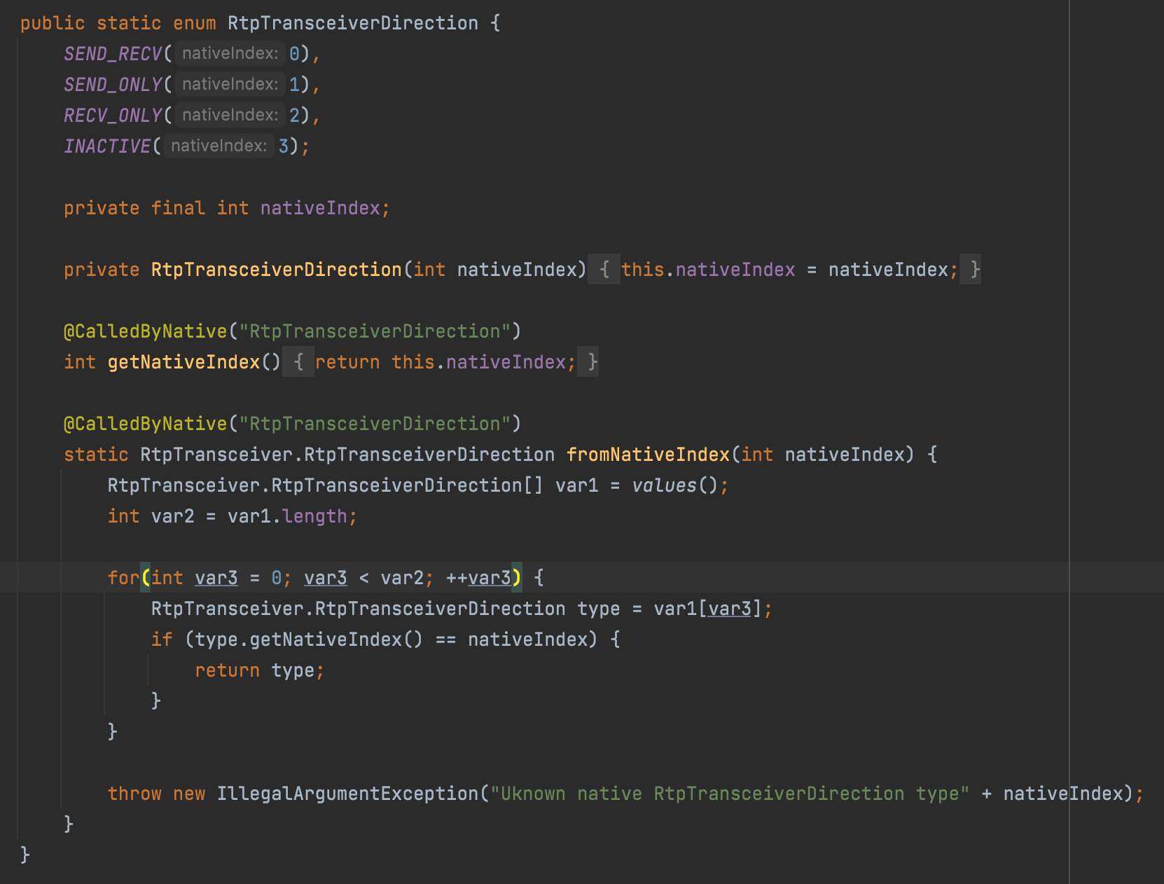[Bug] Uknown native RtpTransceiverDirection type4 · Issue #1084 · flutter-webrtc/flutter-webrtc ...
