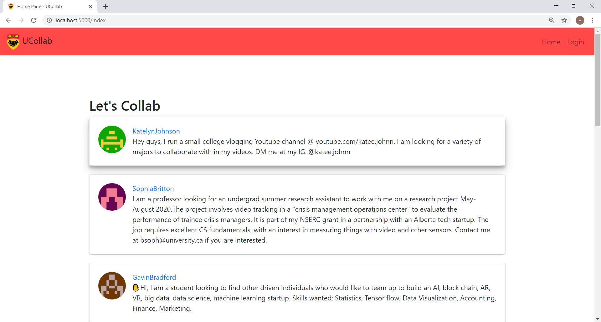 GitHub - theharrychen/UCollab: A web platform for interdisciplinary collaboration between ...