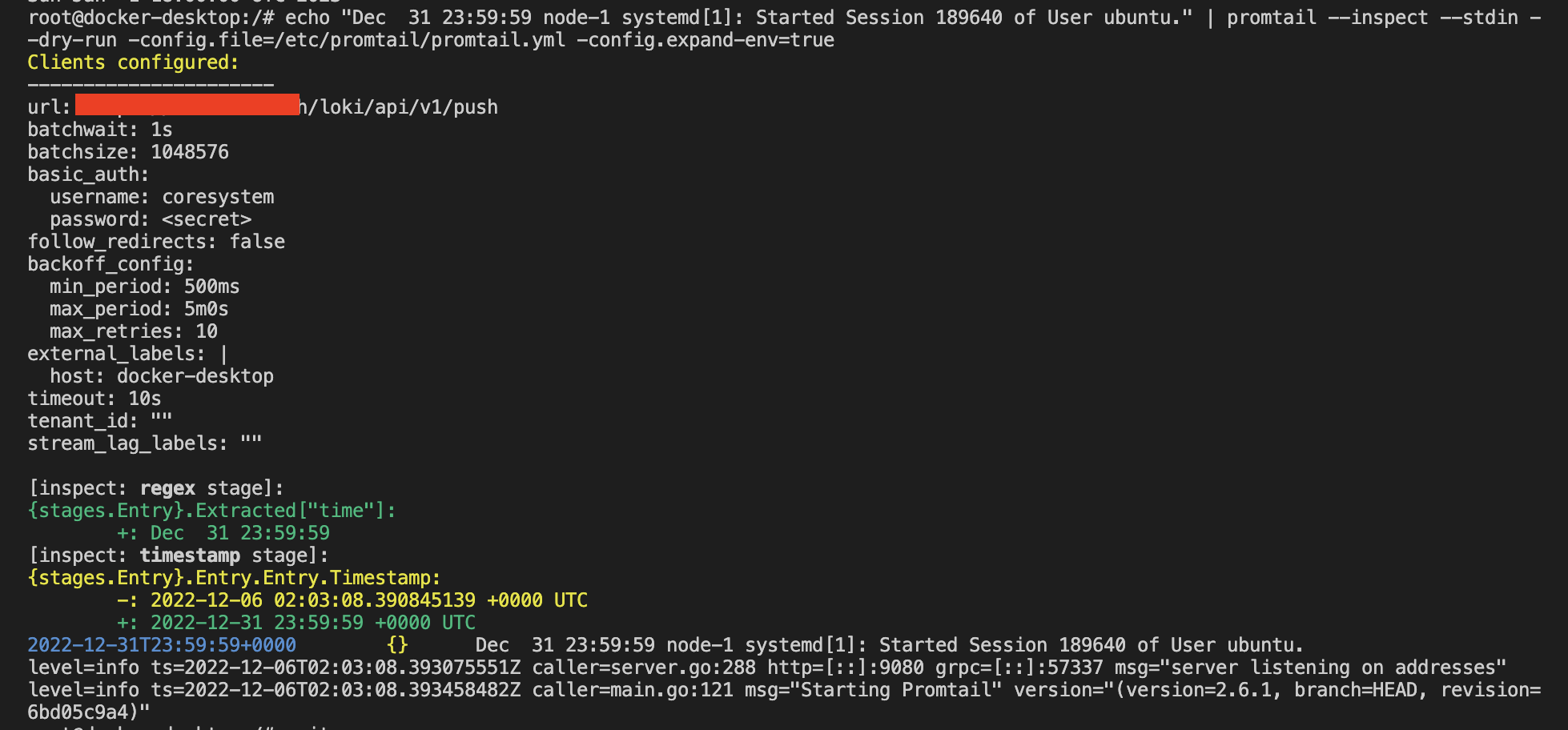 Promtail Use Previous Year When No Year Component In Parsed Log And The Generated Timestamp Is 