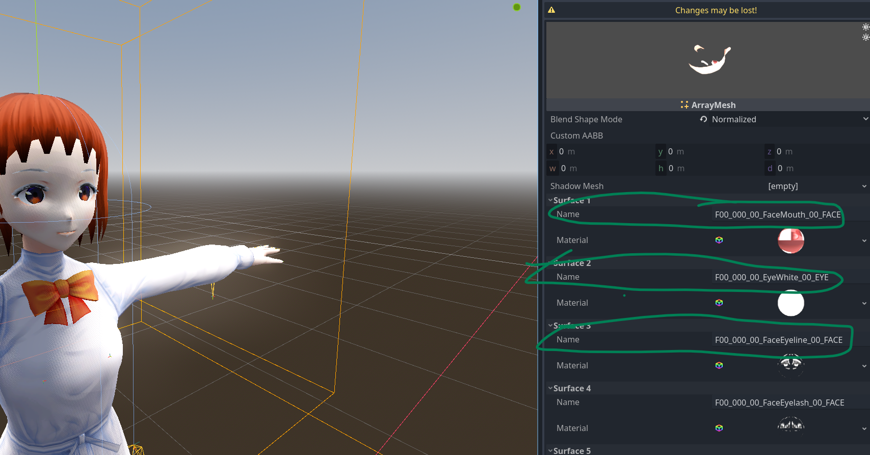 Use names instead of indices (or both) in MeshInstance3D's Surface Material Override · Issue ...