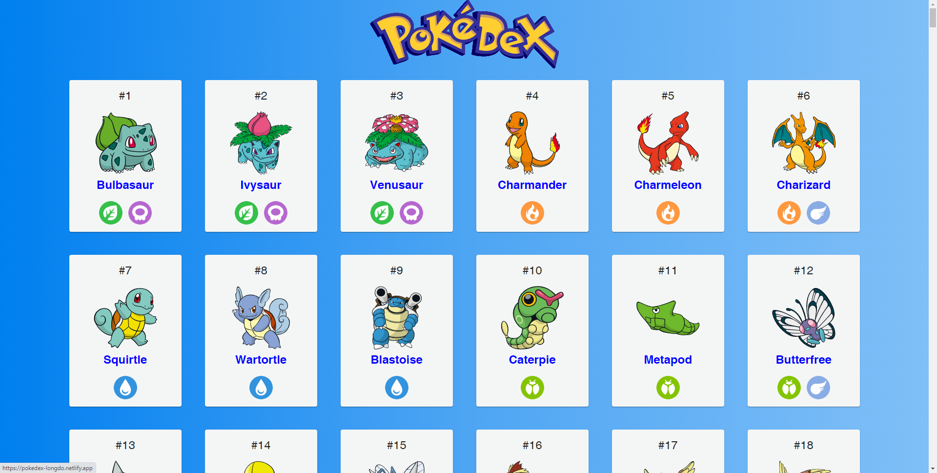 GitHub - dohonglong/pokedex: A simple version of PokeDex, created by me