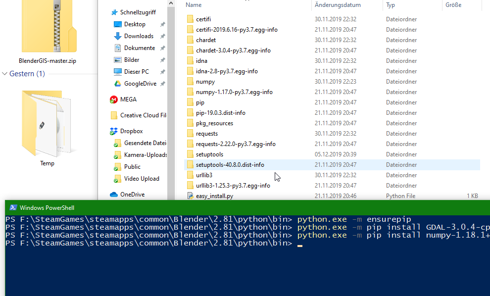 Cant install gdal · Issue #250 · domlysz/BlenderGIS · GitHub
