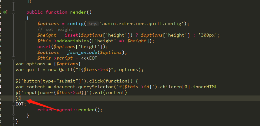 生成的js代码 少一个结束符 会导致报错 · Issue #3 · laravel-admin-extensions/quill · GitHub 生成的js代码 少一个结束符 会导致报错 · Issue #3 · laravel-admin-extensions/quill · GitHub